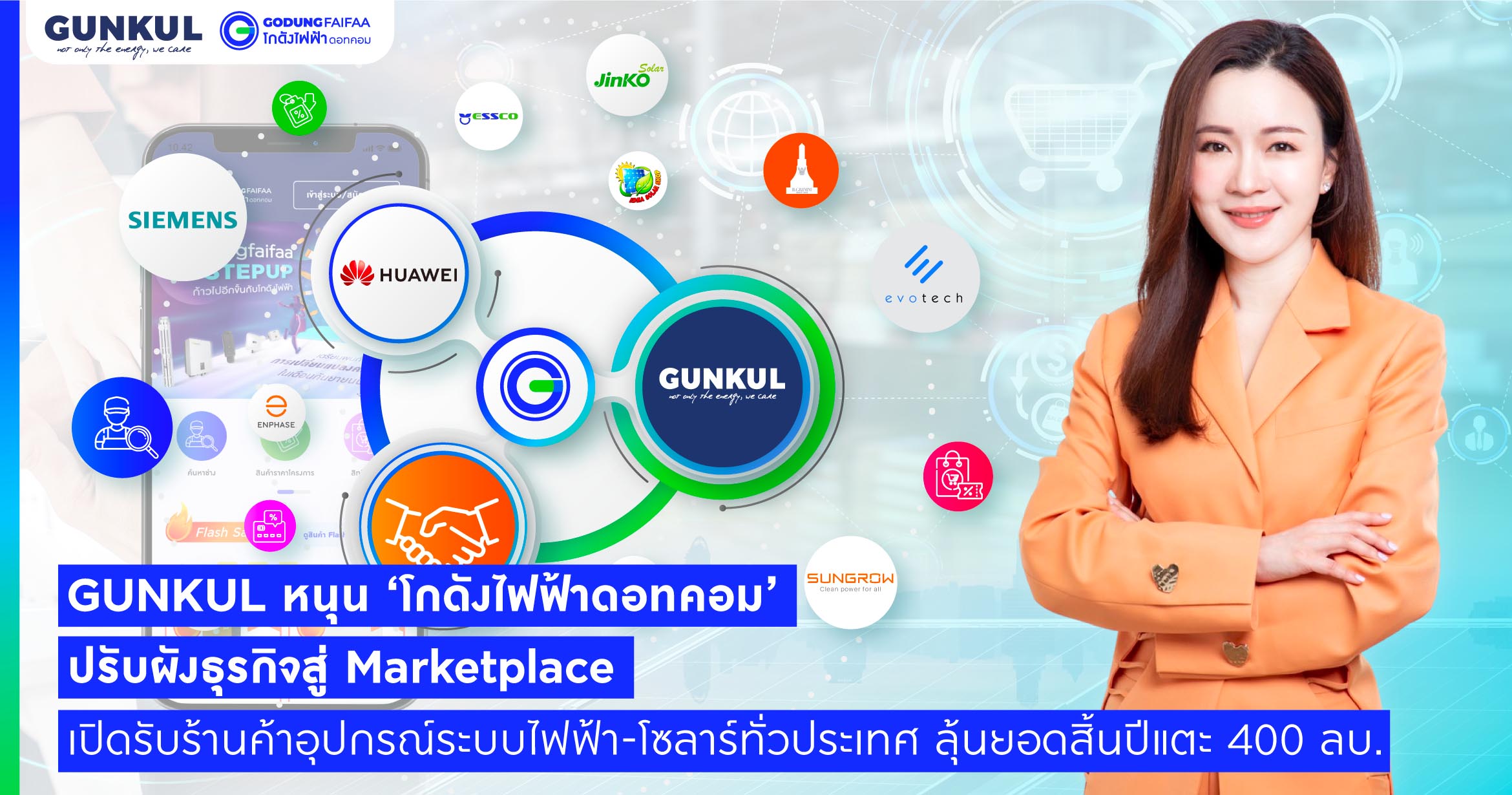GUNKUL หนุน ‘โกดังไฟฟ้าดอทคอม’ ปรับผังธุรกิจสู่ Marketplace